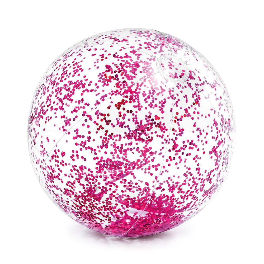 Pelota Brillosa Rosa Inflable Intex