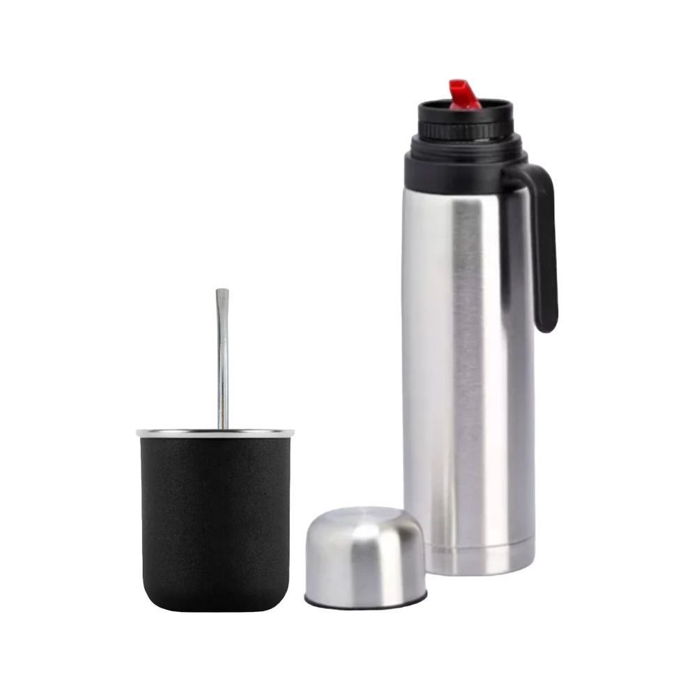 Juego Matero Termo 1l Pico Matero Mate Acero Bombilla