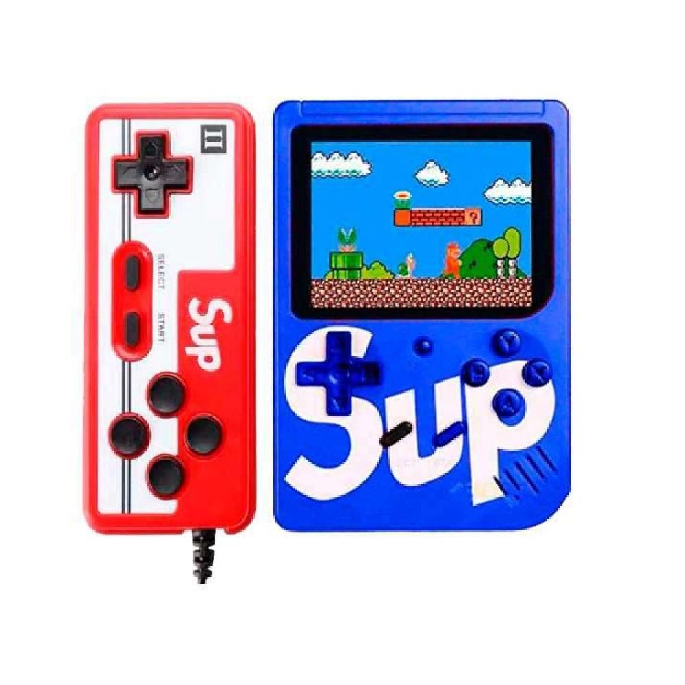 Mini Consola Retro Sup Game Box 400 juegos + Control Azul