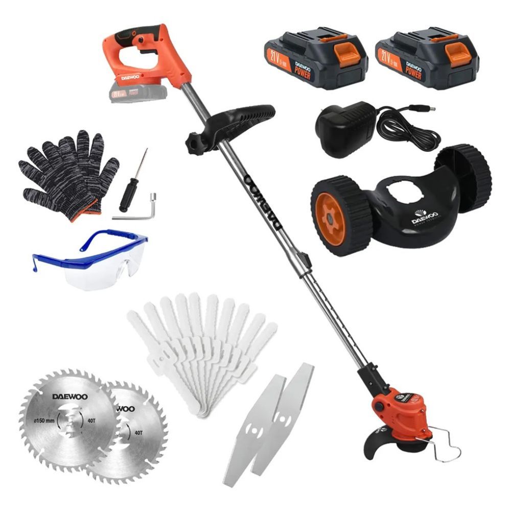 Bordeadora Inalámbrica Daewoo DALBC-20WH con 2 Baterías 21v