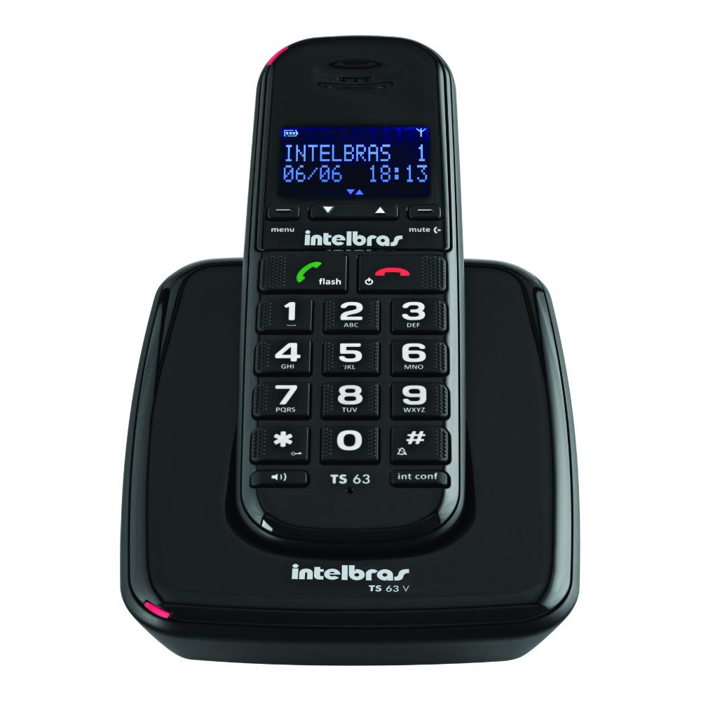 Teléfono Inalámbrico Intelbras TS63 Negro