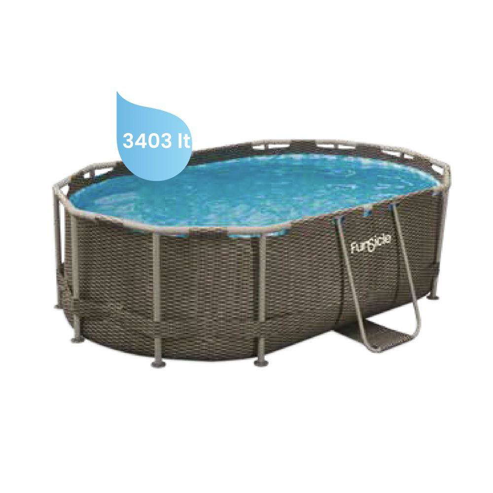 Pileta Funsicle P7q1006da Rattan Estructural Oval