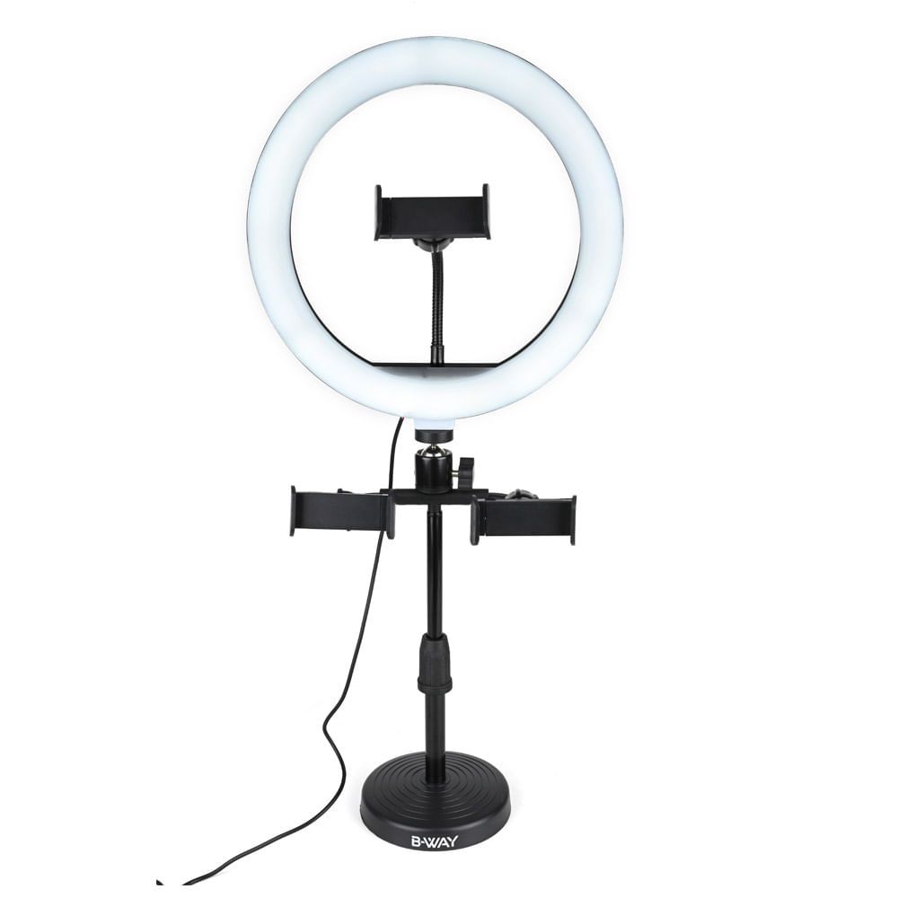 Aro De Luz Led Para Celular 25 Cm Con Trípode Soporte 59 Cm.