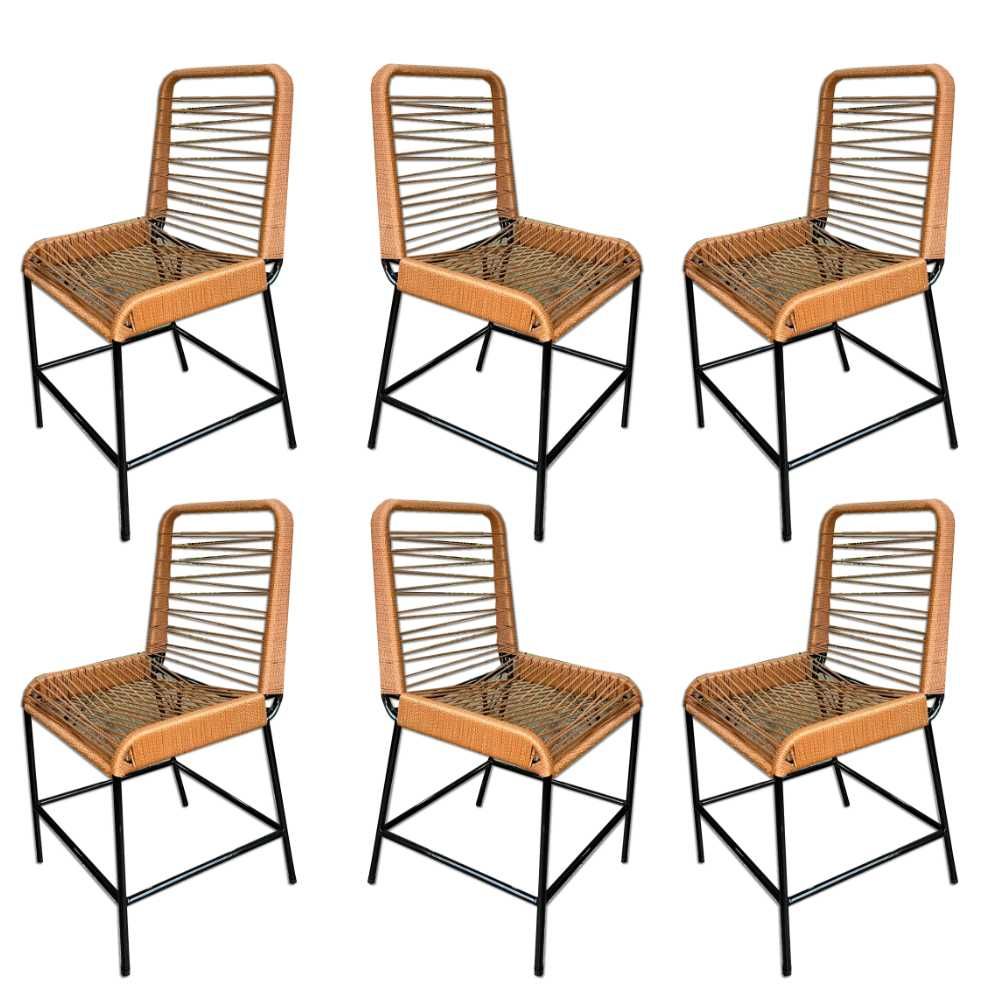 Combo de 6 sillas Tulum color Yute