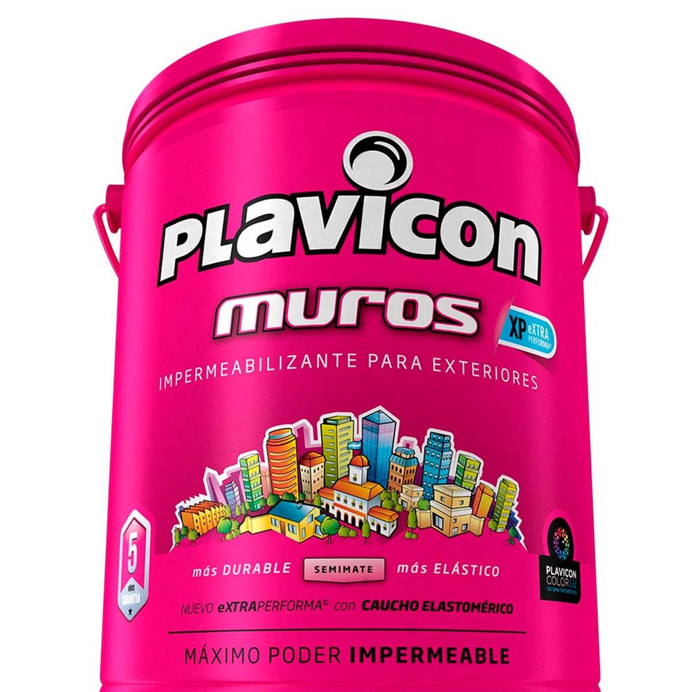 Plavicon Muros Y Frentes Impermeabilizante Plastico 25kg Rex
