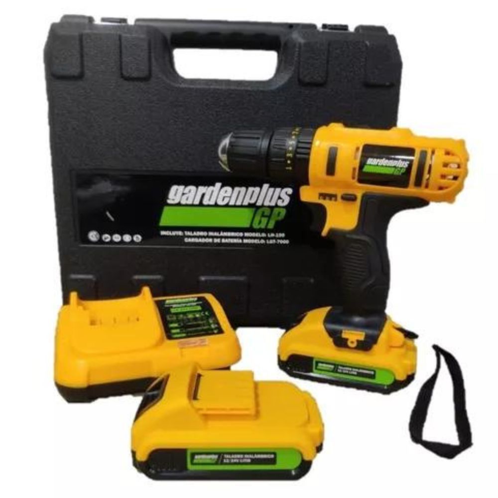 Taladro Atornillador Percutor 10mm 12v Garden Plus 400-1350r