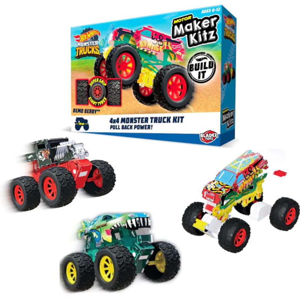 Hotwheels Vehículo Pull Back Maker Kitz Wabro 35301-Demo Derby