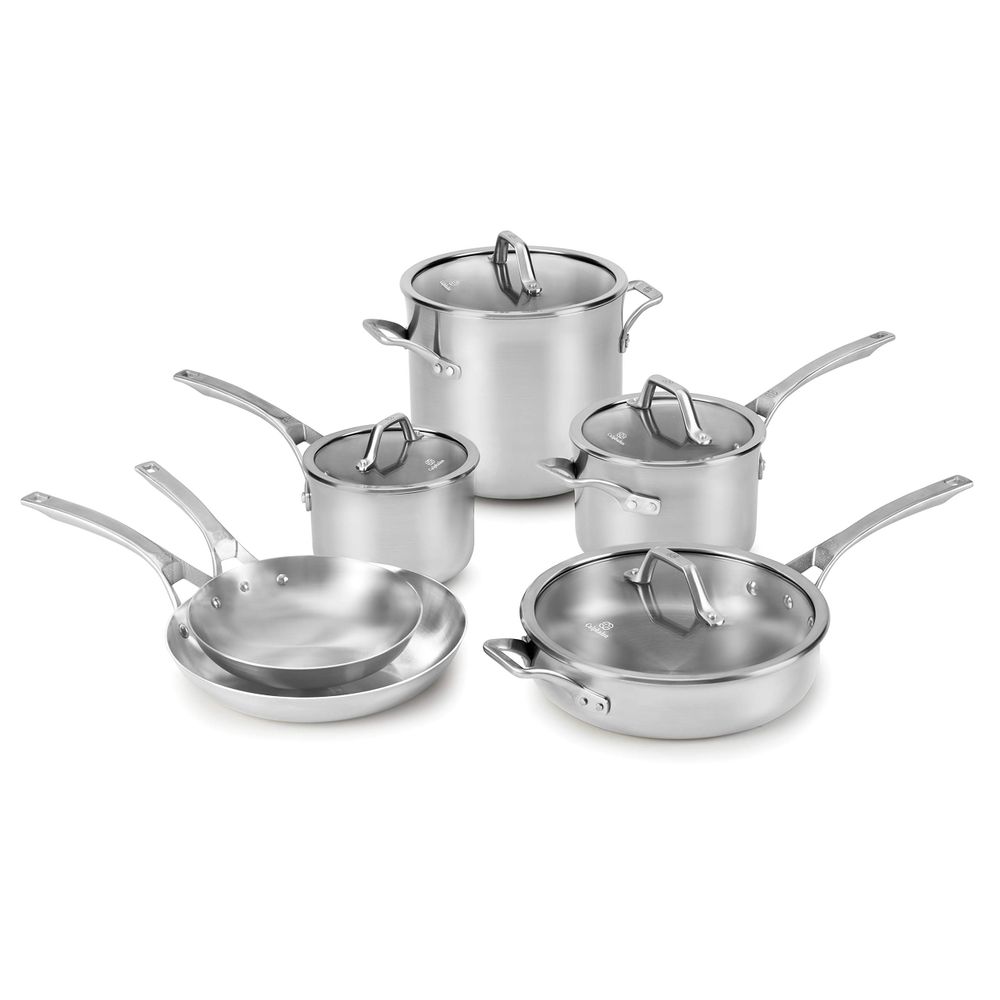 Calphalon 10-Piece Stainless Steel Cookware Set