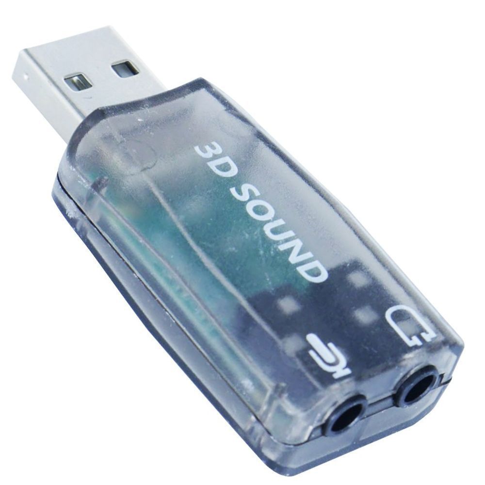 Placa De Sonido Usb Externa Audio 5.1 Surround 3d P/notebook