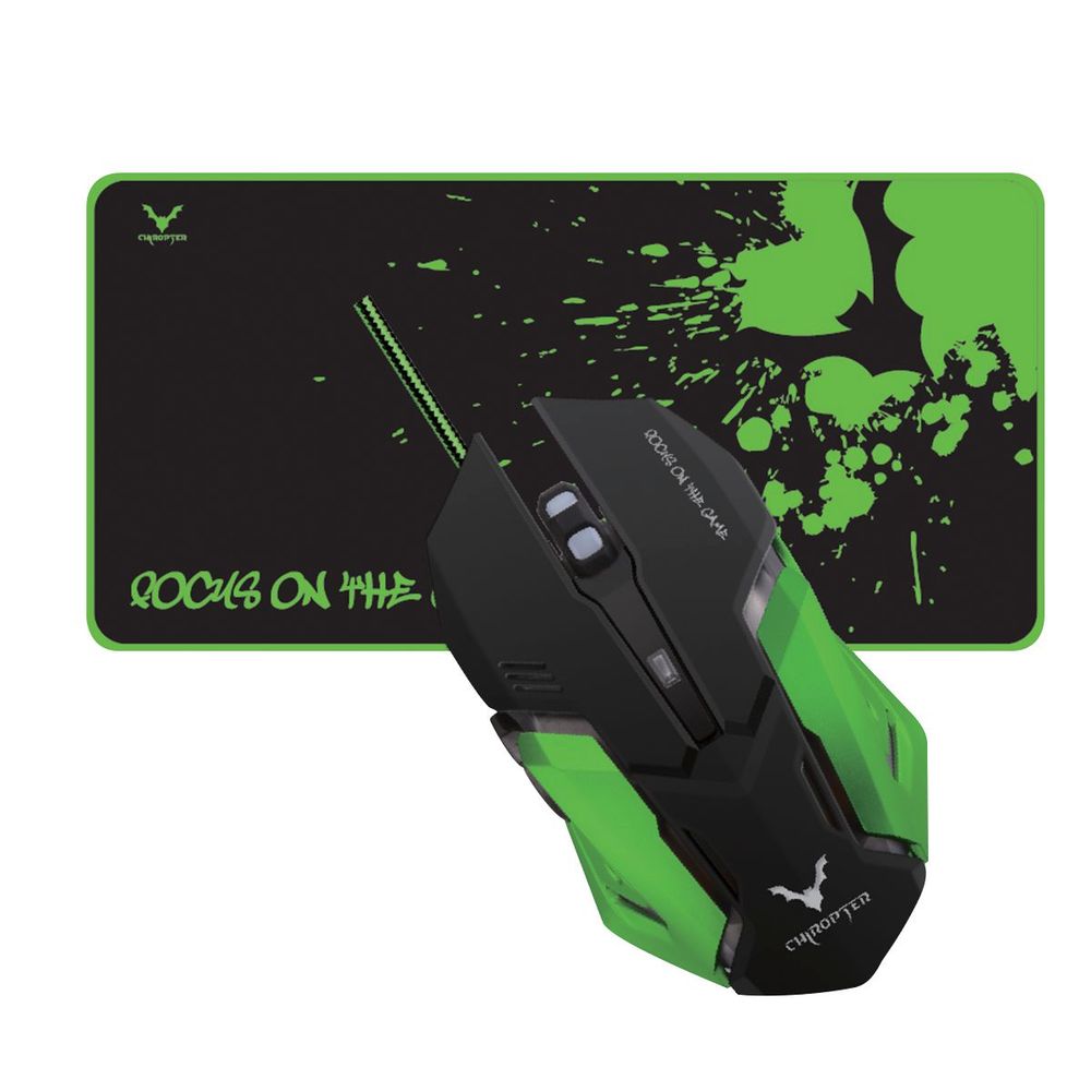 Kit Mouse Gamer Wesdar 2400 Dpi Pc Led 6 Botones + Pad