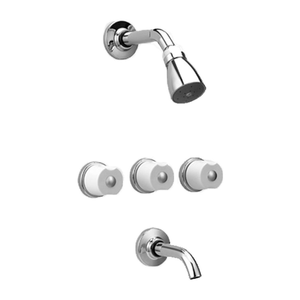 GRIFERIA DUCHA MALBA 80-059 BLANCO CON TRANSFERENCIA