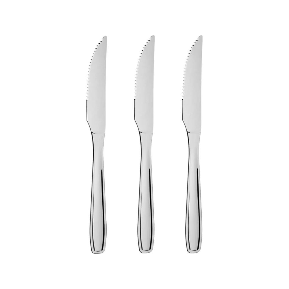 Cuchillo De Mesa Set X3 Acero Inoxidable Brinox Bellagio 5102/318