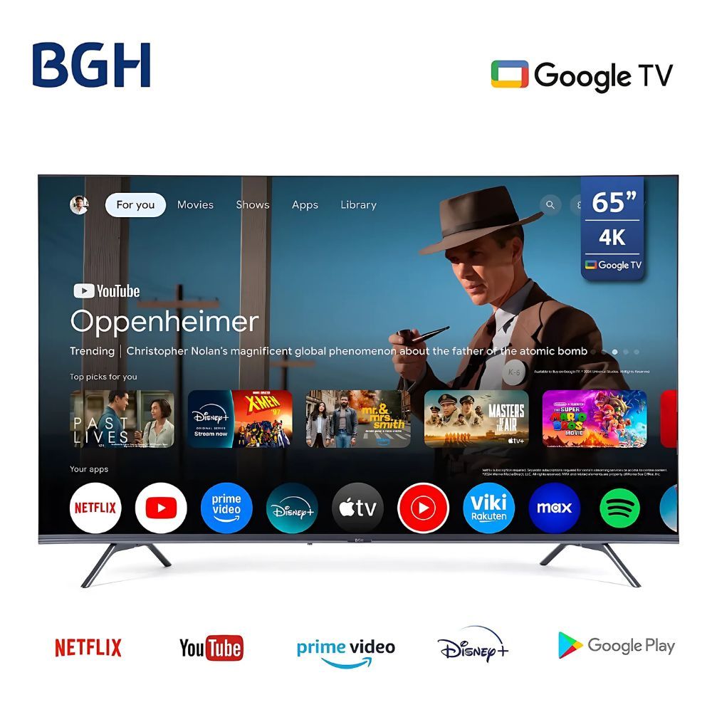 Smart TV BGH B6524US6G 65'' Google TV 4K UHD