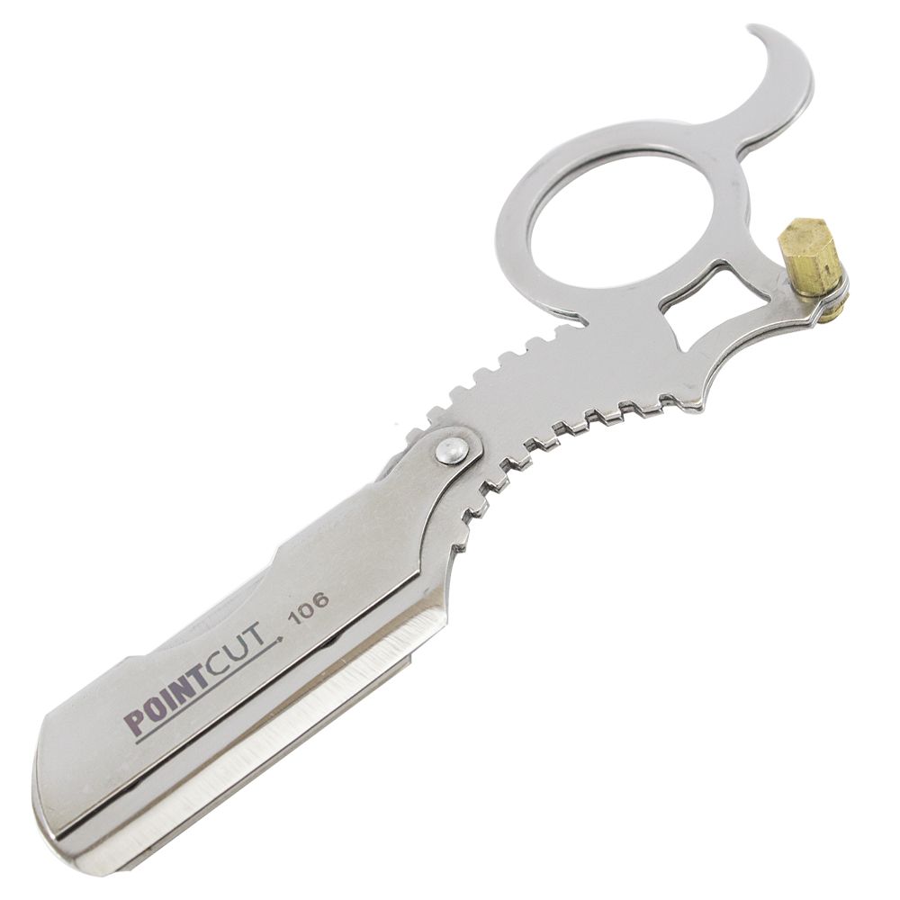 Navaja Barbero Peluqueria Pointcut Pocket Acero 106 + Filos