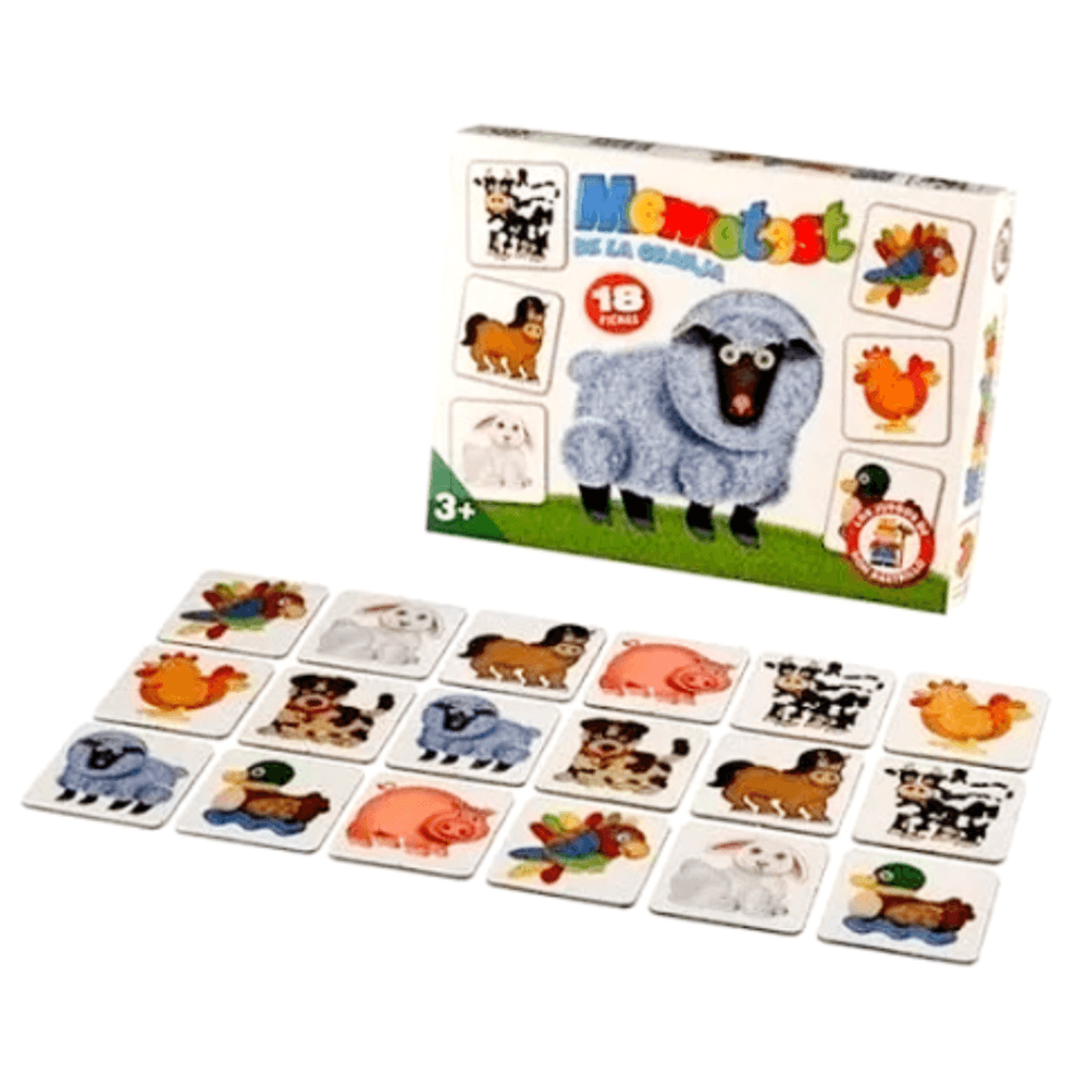 Juego De La Memoria Animales 18 Fichas Ruibal Animales de la Granja