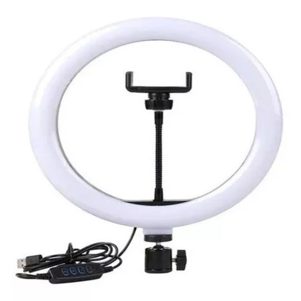 Aro De Luz Led 26cm Profesional 3 Luces Con Soporte Celular