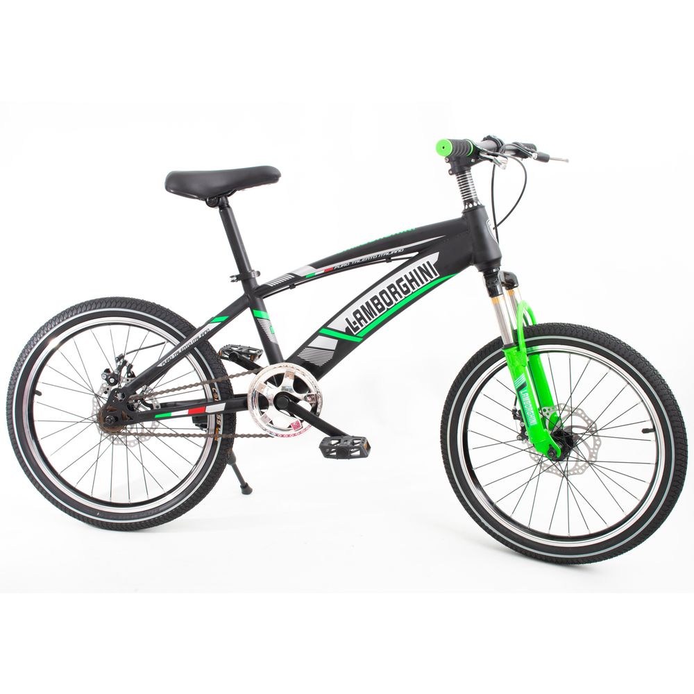 Bicicleta Lamborghini Infantil MTB Rodado 20 Verde Negro
