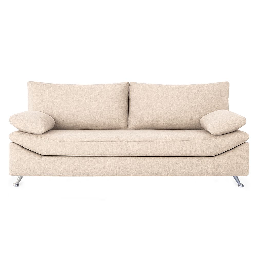 Sillón Dali 3 Cuerpos De Chenille Beige Full Confort