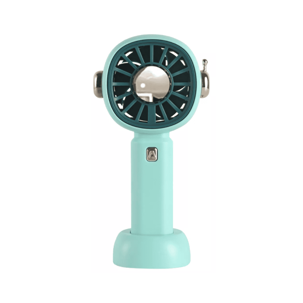 Mini Ventilador De Mano Portátil Con Base Recargable Verde VENTI-ZB102 ...