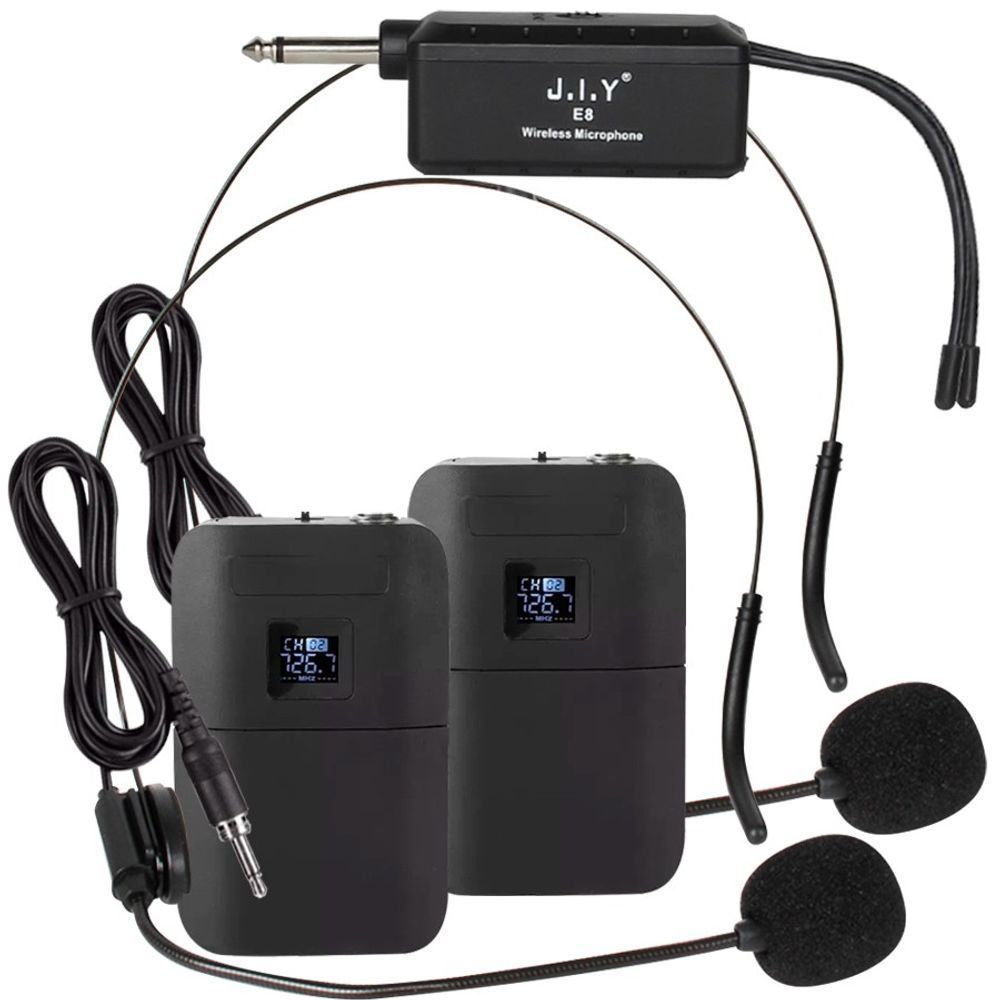 Sistema doble inalambrico de microfono con headset