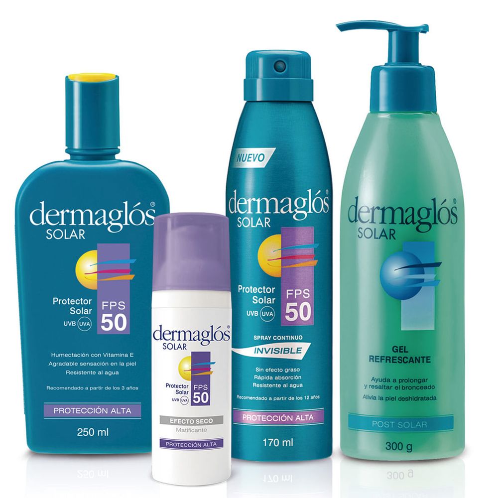 Kit Completo Protector Solar FPS50 + Post Solar Dermaglós