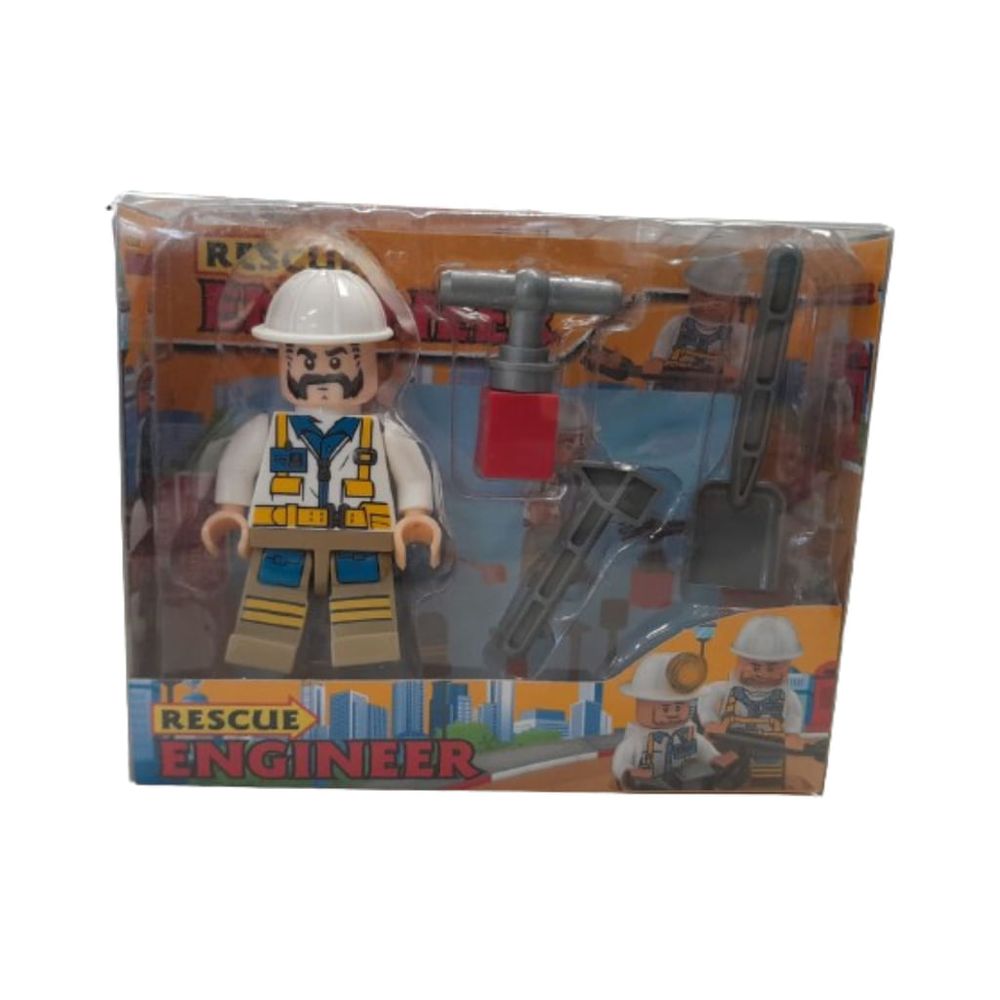 Figura Ingeniero Tipo Lego Pala