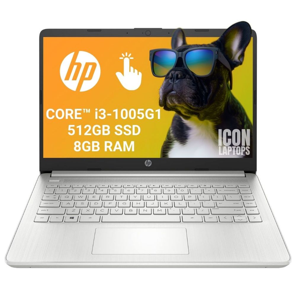 Notebook HP Silver Intel Core i3 10ma 8GB RAM 512GB SSD 14" Touch