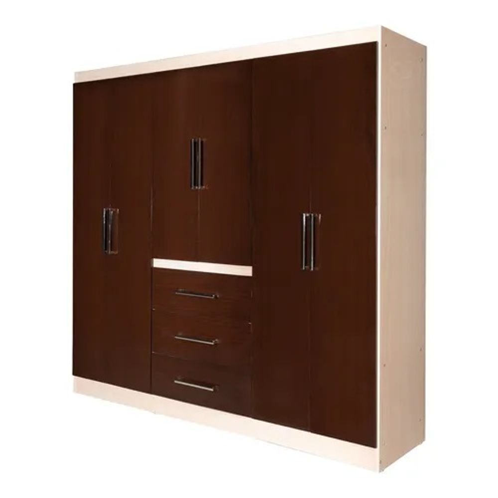 Placard Ropero 6 Puertas Choclate-maple Fortaleza Melamina