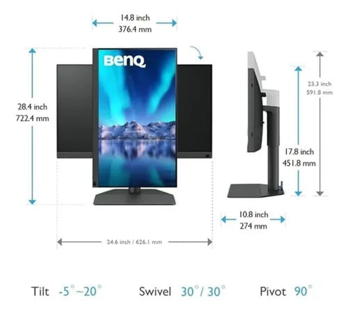 Monitor BenQ con pantalla de 27 pulgadas 60Hz 220V y resolución 4K