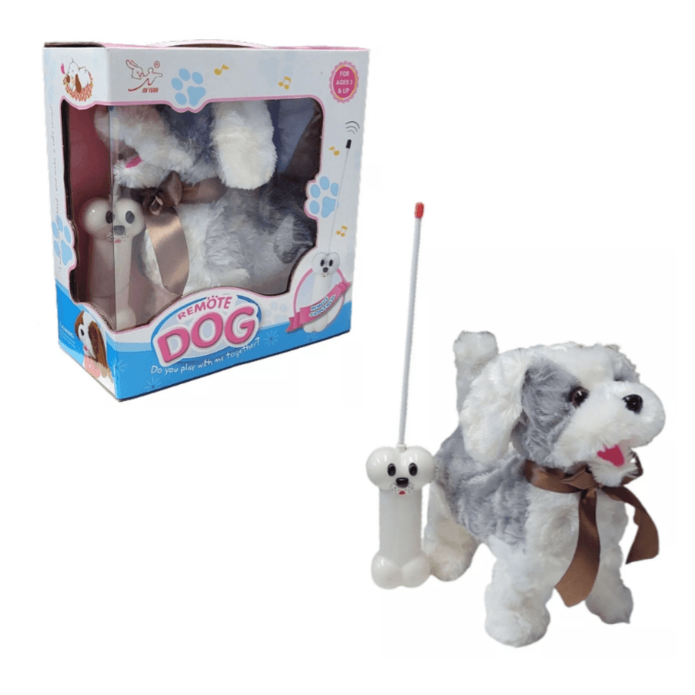 Perrito A Control Remoto Inalámbrico Faydi. Blanco y Gris