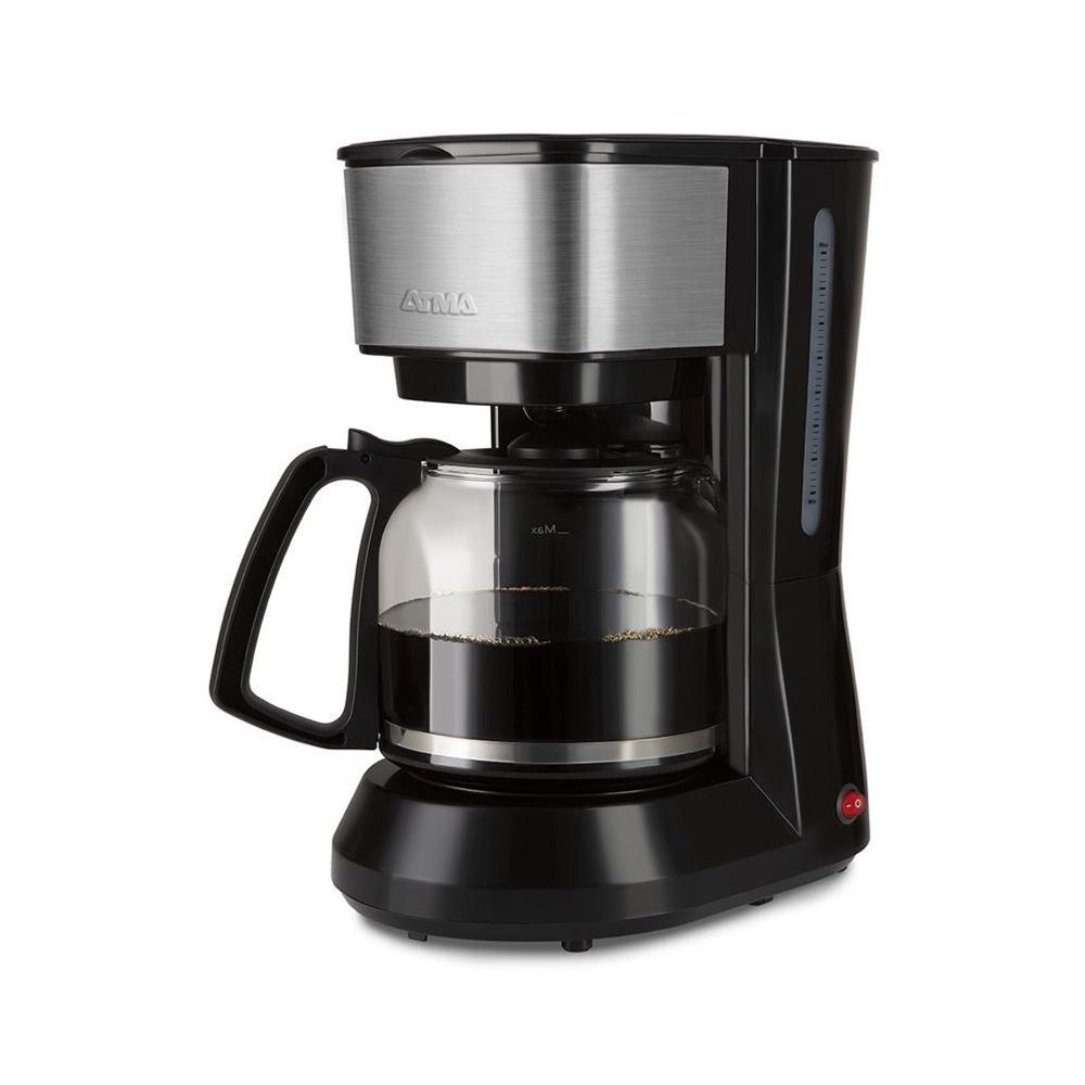 Cafetera de Filtro Atma Ca22ibp 1.5 Lts 1000w 12 Tazas Negro y Acero