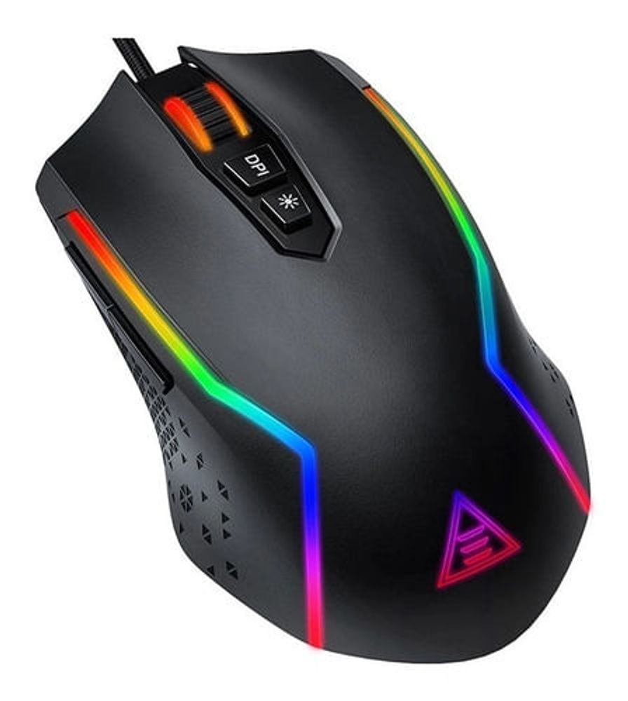 Mouse Gamer Eksa Em100 Luz Rgb 7 Botones 800-8000 Dpi Usb