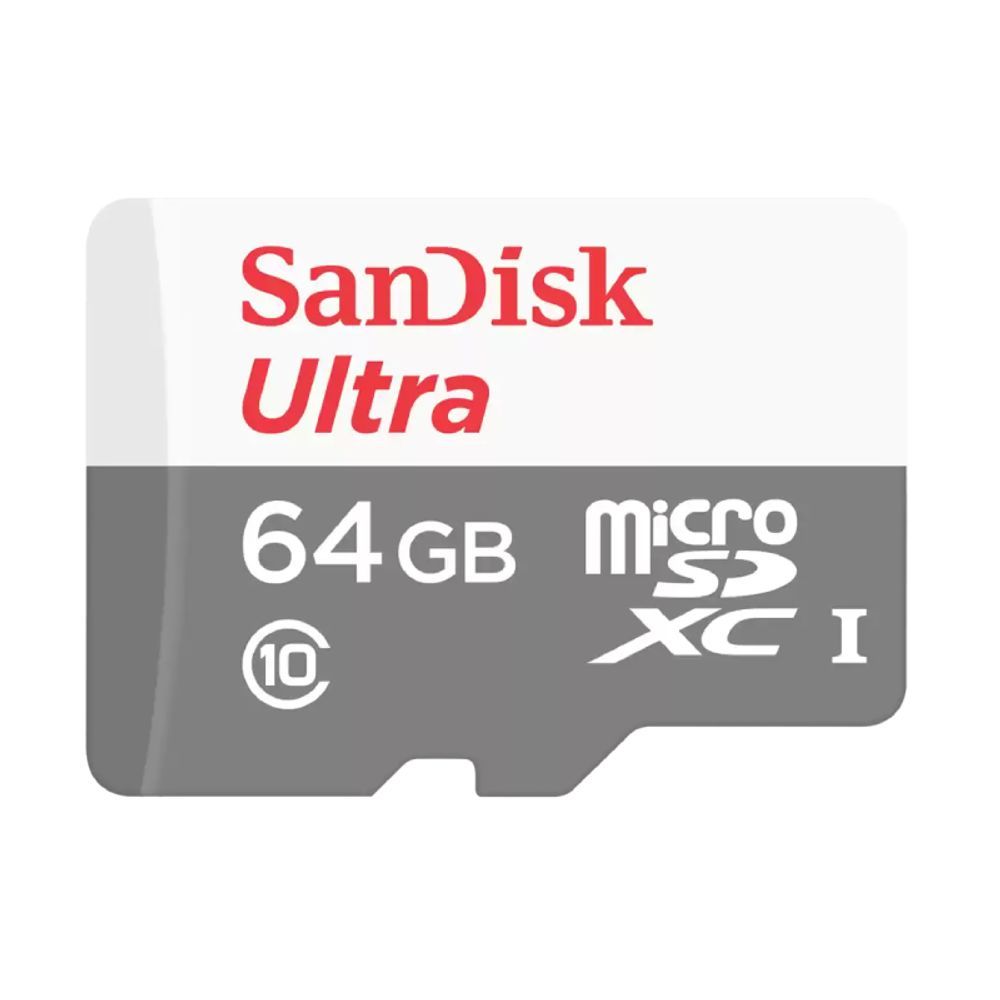 Memoria Sd Ultramicro Sandisk 64gb C10 con Adaptador