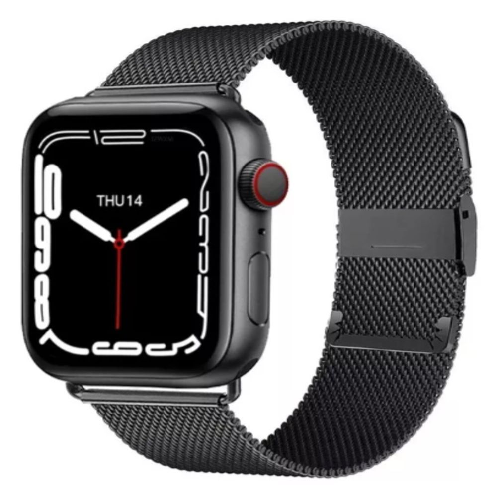 Smartwatch Reloj Inteligente T500+ Pro Doble Malla Metal Color Negro