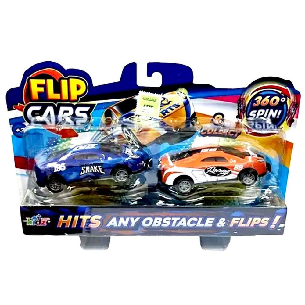 Flip Cars Chocadores Salta 360° Pack 2 Autos Next Point Celeste-Violeta