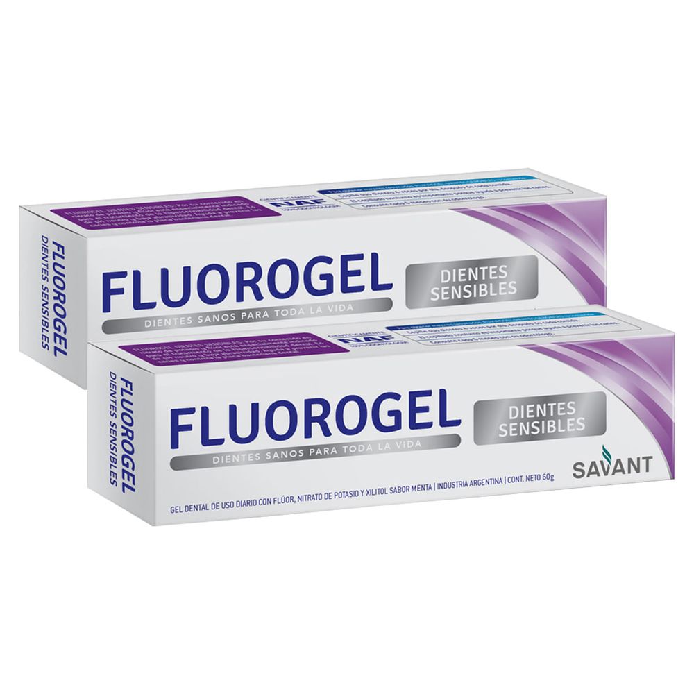 Fluorogel Dientes Sensibles Menta Gel 60gr x 2 und