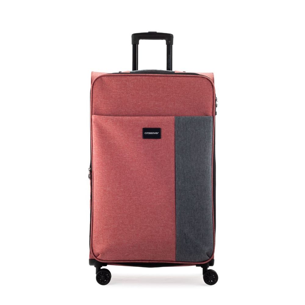 Valija Crossover Grande Semi Rígida Rudy Poliéster Rojo