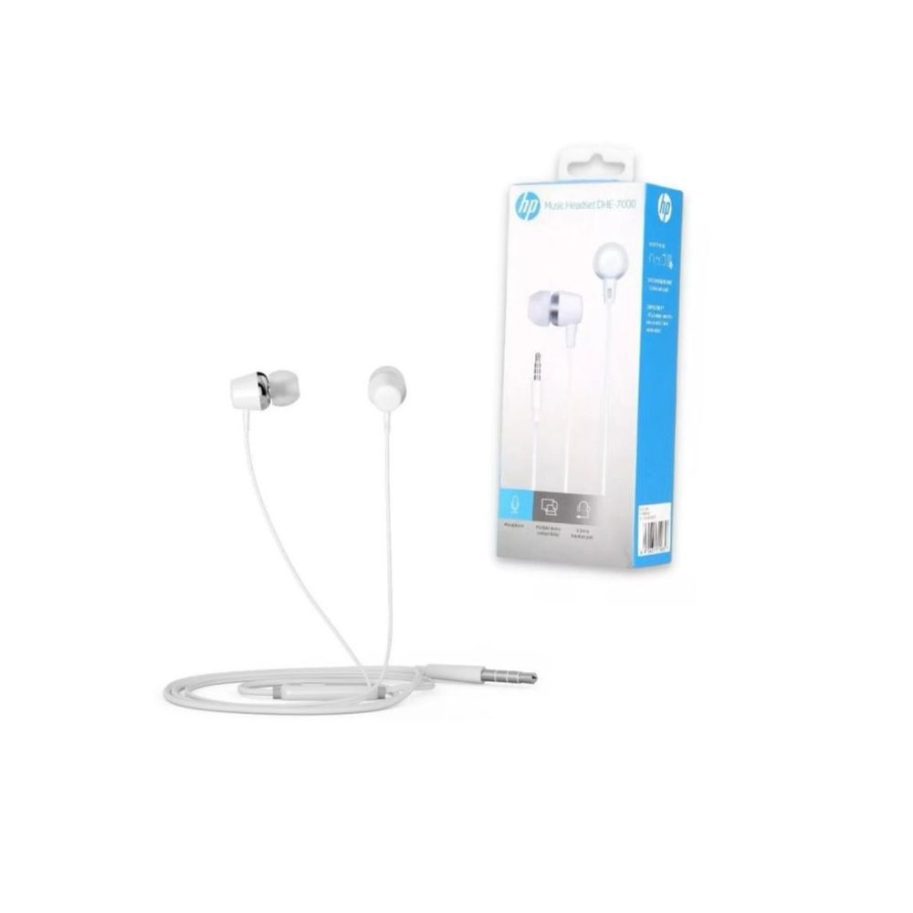 Auriculares Hp Dhe-7000 In Ear Con Mic Y Contol Vol Blanco