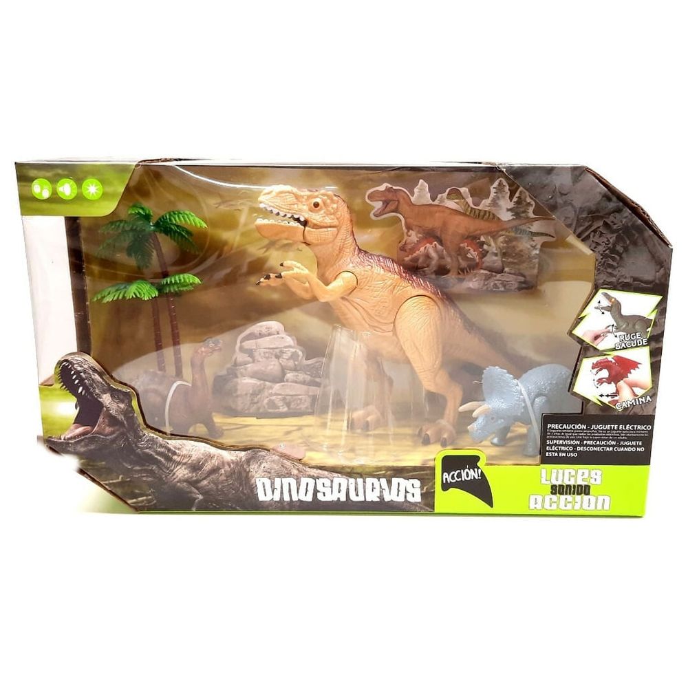 Set Dinosaurio T-Rex Chico Con Sonido Poppi 7096