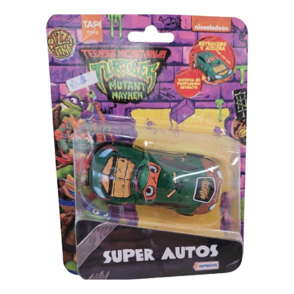 Super Autos Tortuga Ninja Pull Back Tapimovil Tmn01180 Antifaz Naranja