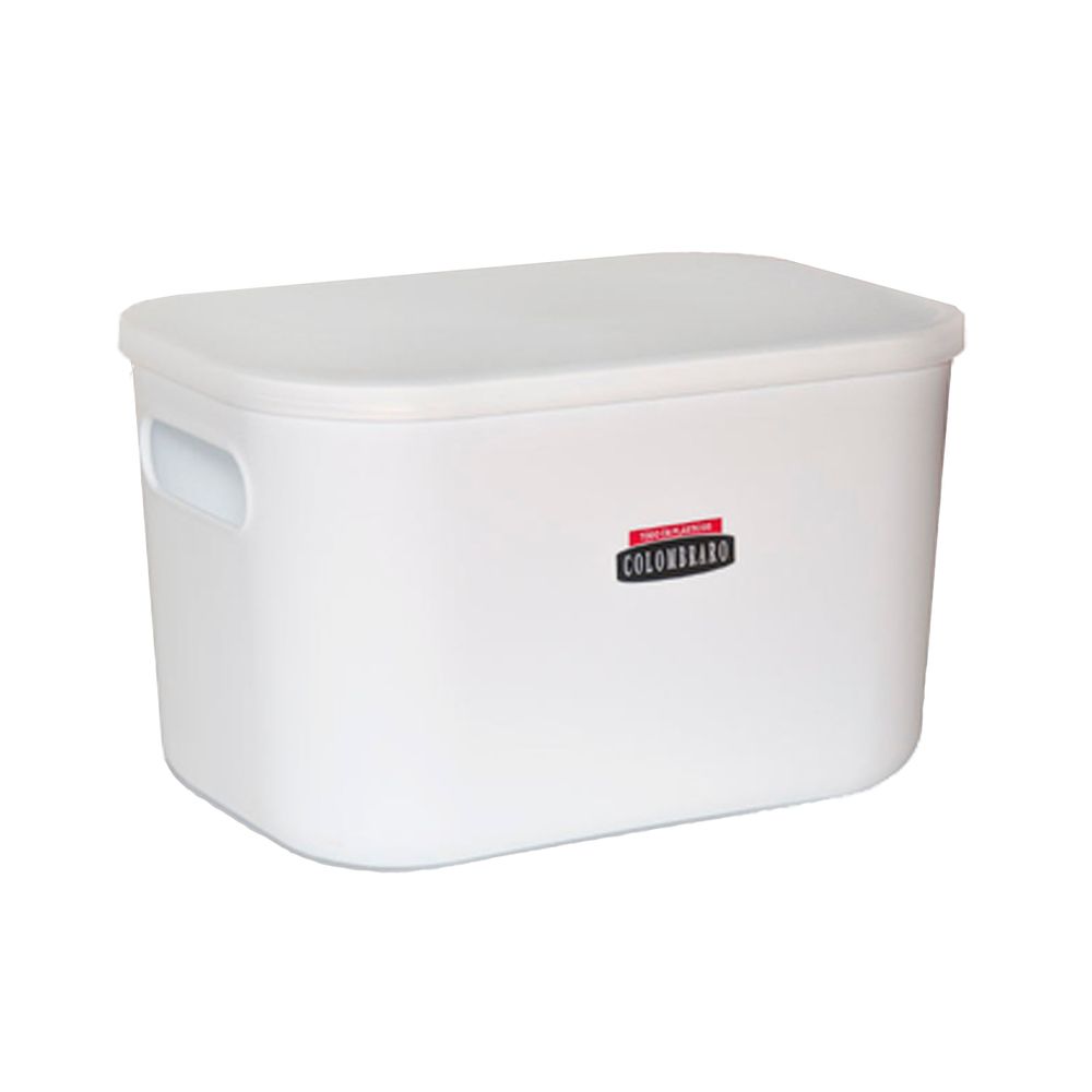 Caja Plastica Organizadora Top Chica Con Tapa Blanco - Colombraro