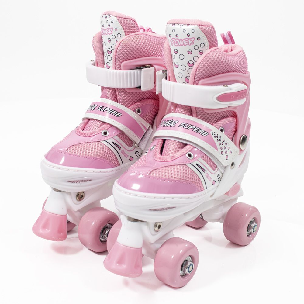 Patín 4 Ruedas Extensible Infantil Rainbow Con Protecciones