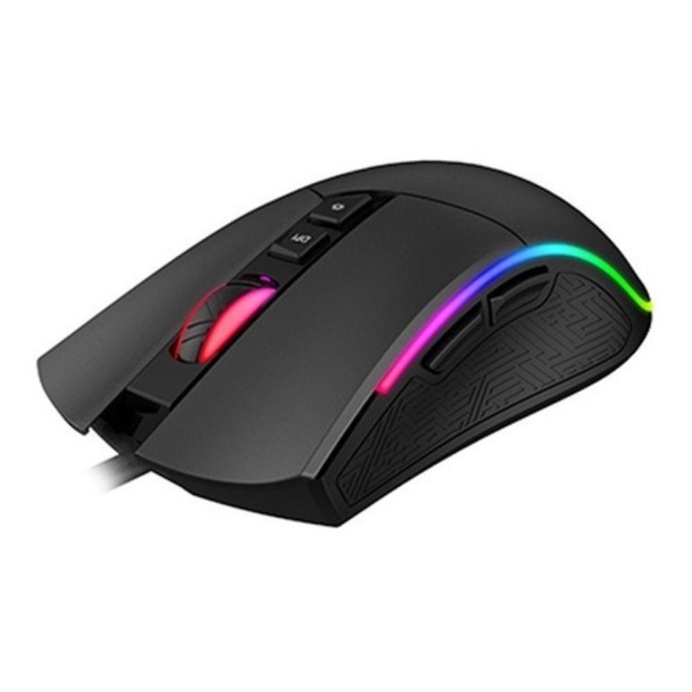 Mouse Gamer Havit Ms1001 Rgb 7 Botones 7200 Dpi Programable Color Negro