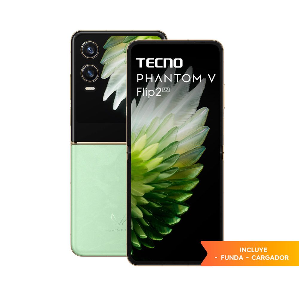 Celular Tecno AE11 Phantom V Flip 2 5G 8GB 256GB Verde
