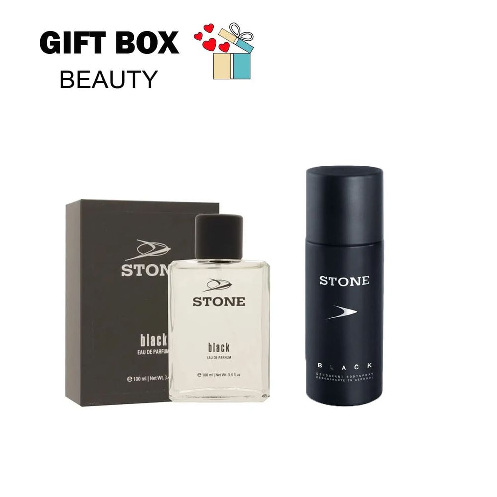 Perfume Hombre Stone Perfume Stone Black 100Ml + Desodorante Stone ...