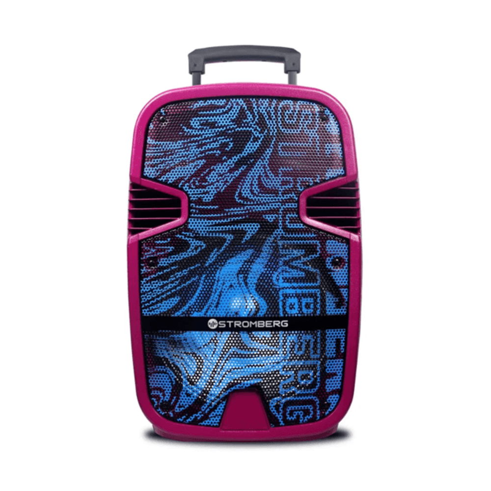Parlante portátil Stromberg Bump 60W RMS 12" Fucsia y Negro