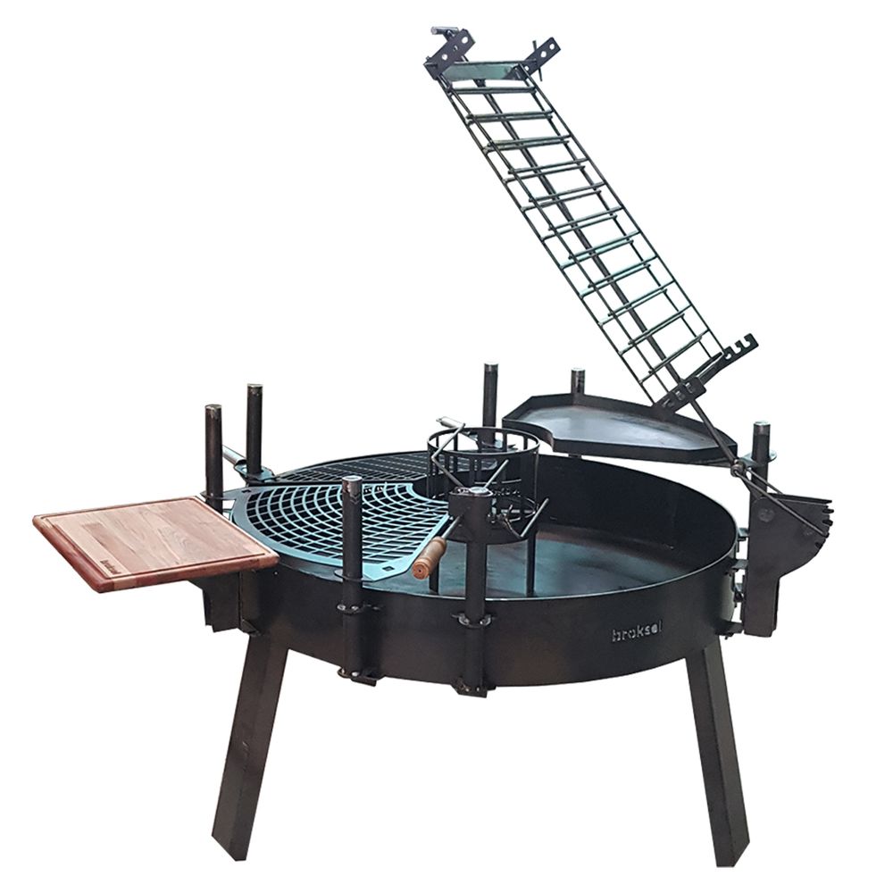 Fogonero Asador Multifuncion Desarmable 95cm Parrilla Brosen