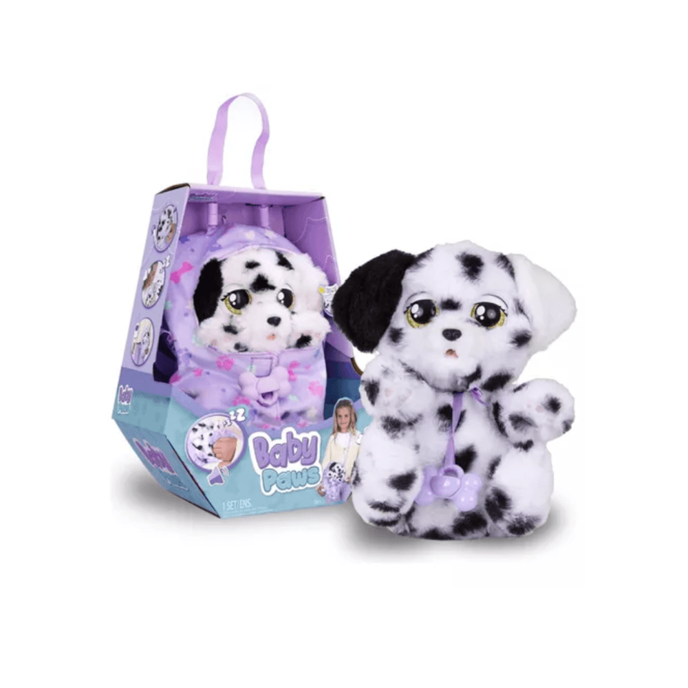 Peluche Interactivo Baby Paws Con Bolsito Dalmata