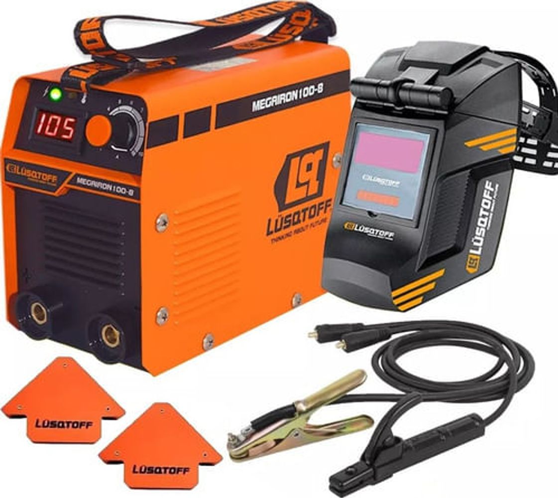 Soldadora Inverter Lusqtoff Mega Iron 100-8 Mascara Escuadras ...