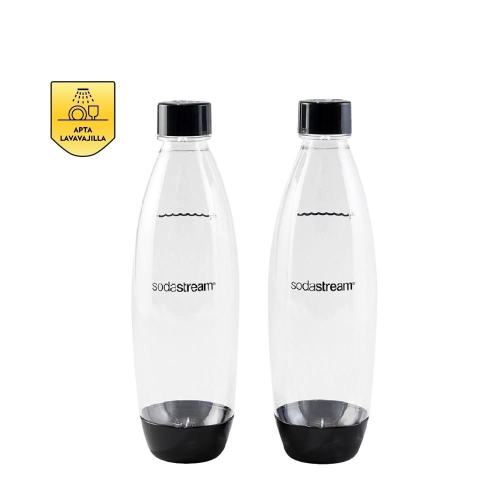 Twinpack Botellas Sodastream 1LT Black